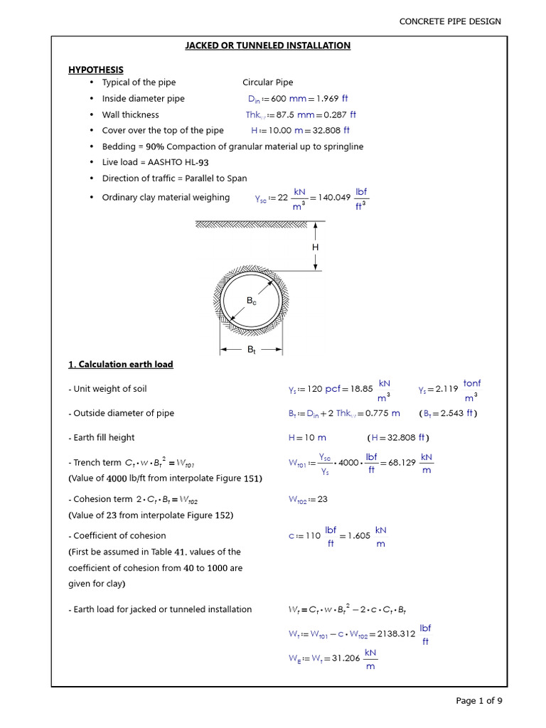 RC Pipe For Jacking-Metric | PDF | Building Materials | Civil Engineering