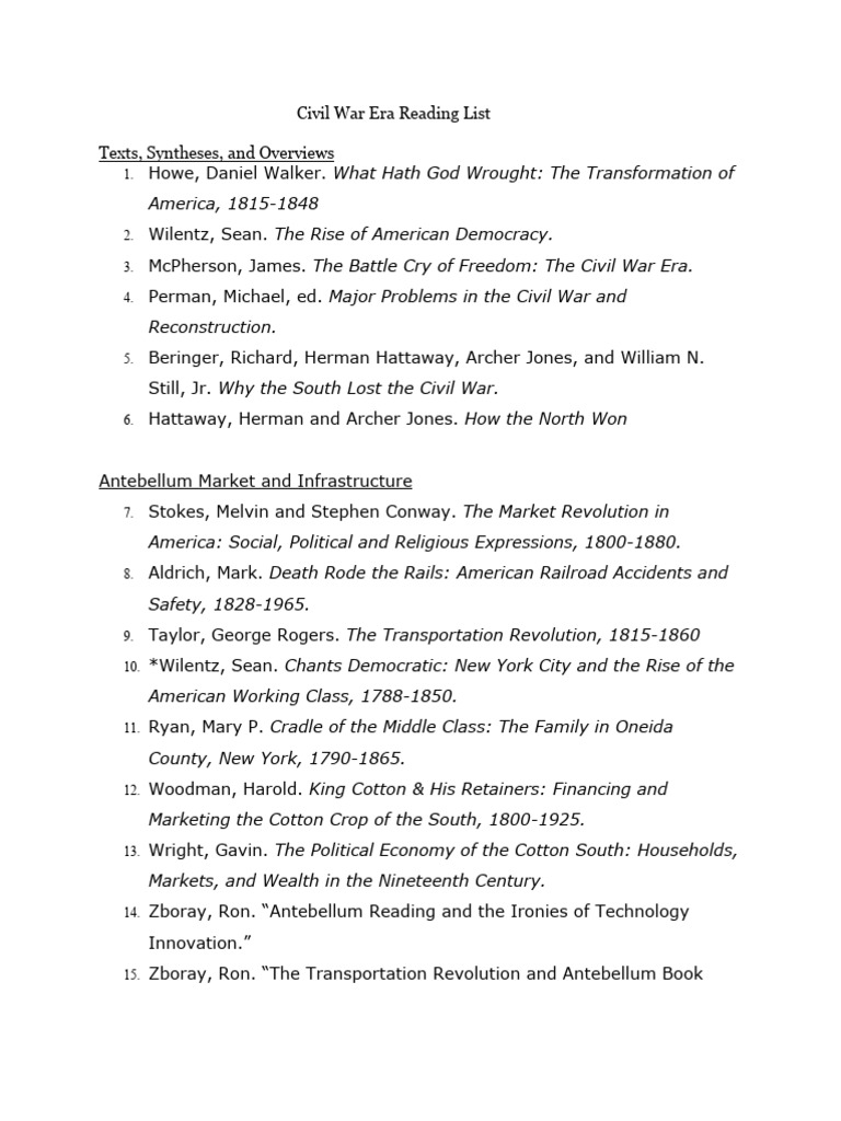 Civil War Era SHC | PDF | Abolitionism In The United States | American ...