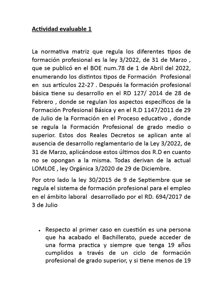 Actividad Evaluable 1 | PDF | Desarrollo profesional