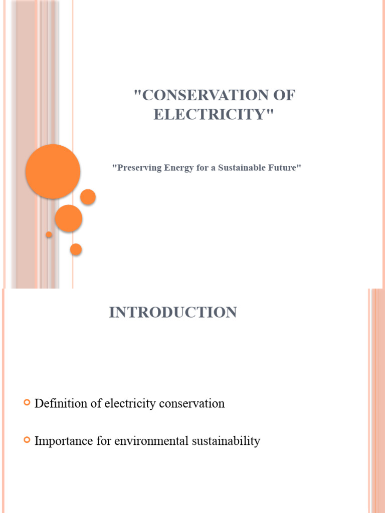 Electricity Conservation Strategies | PDF
