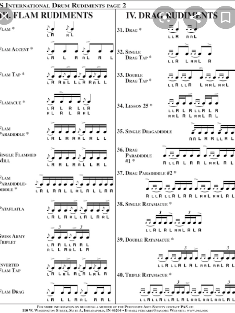 Drum Lesson Drags and Flams | PDF
