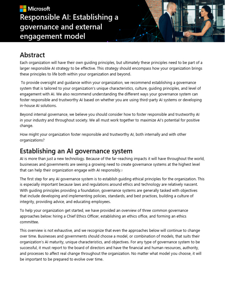 01-3.2.2.DL - Responsible AI - Establishing A Governance and External ...