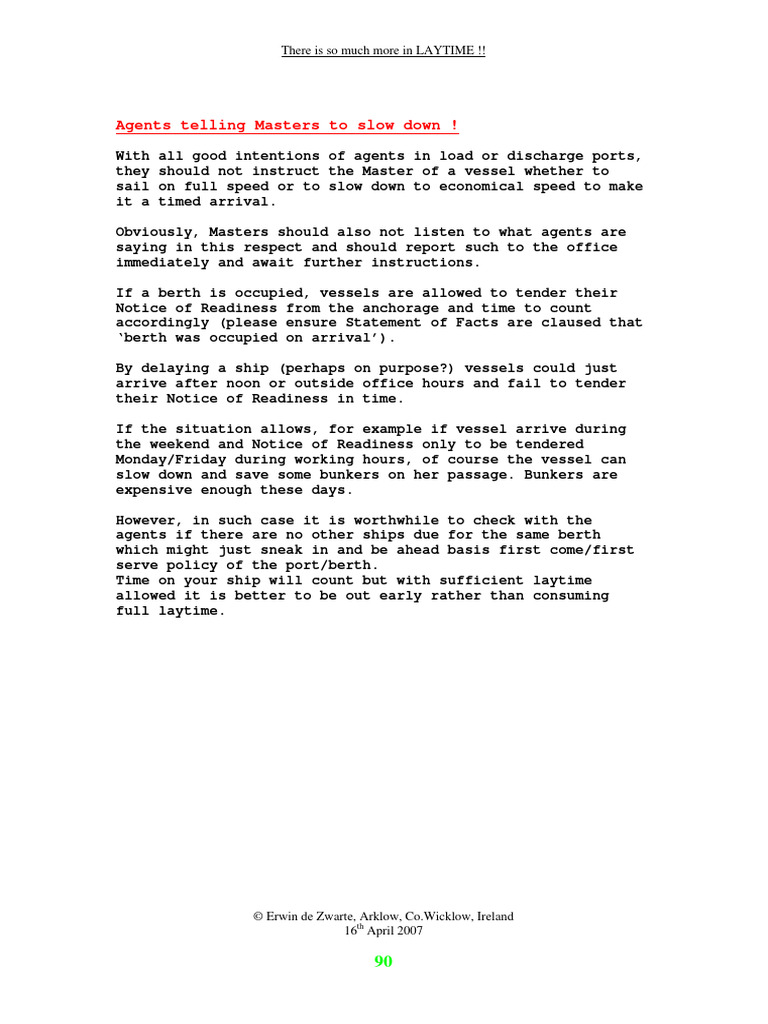 A Laymans Guide To Laytime 10 Pdf 