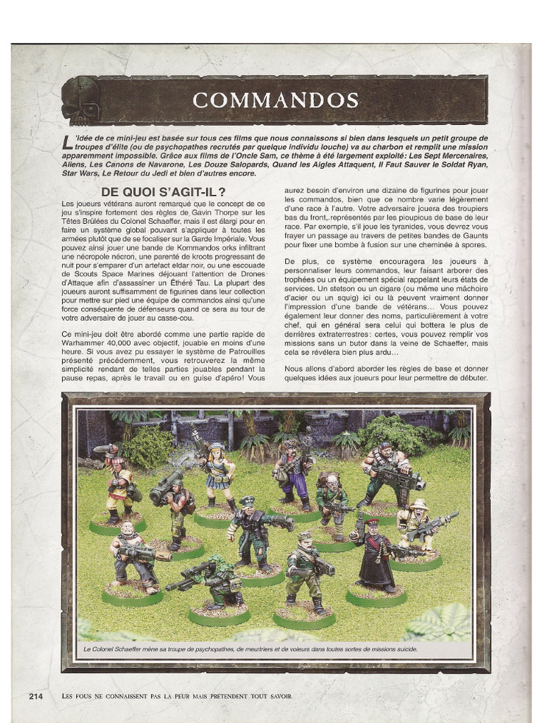 Regles Commando 40k V4 FR | PDF