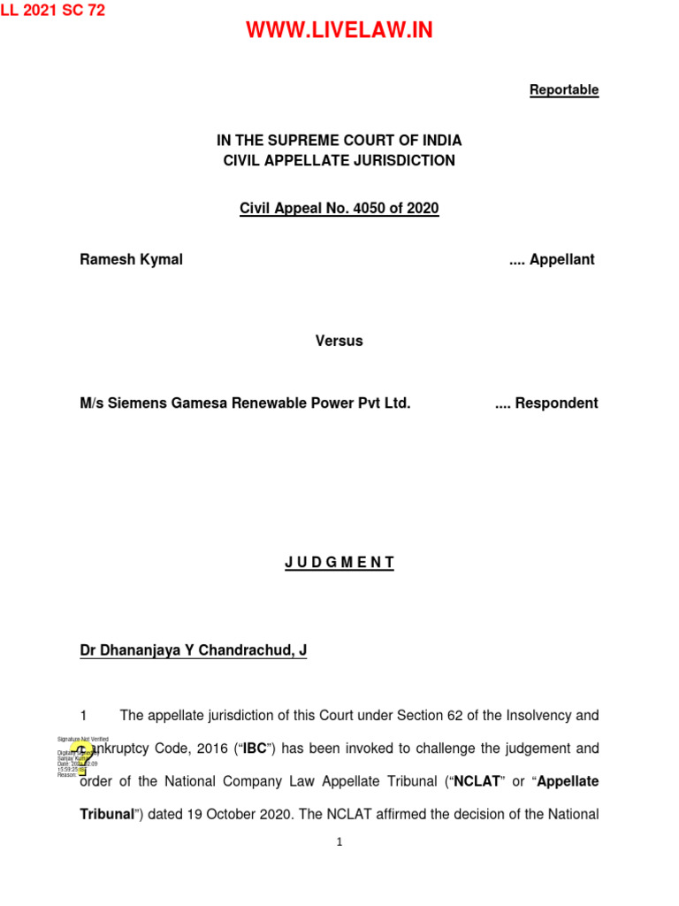 Supreme Court Ruling on IBC Section 10A | PDF | Bankruptcy | Judgment (Law)