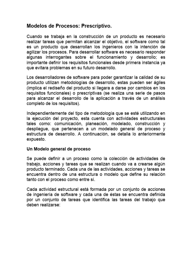 Modelos de Procesos | PDF | Software | Ingeniería de software