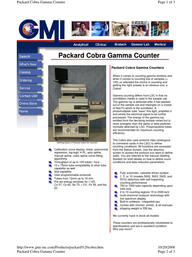 Packard Cobra | PDF | Gamma Ray | Computing And Information Technology