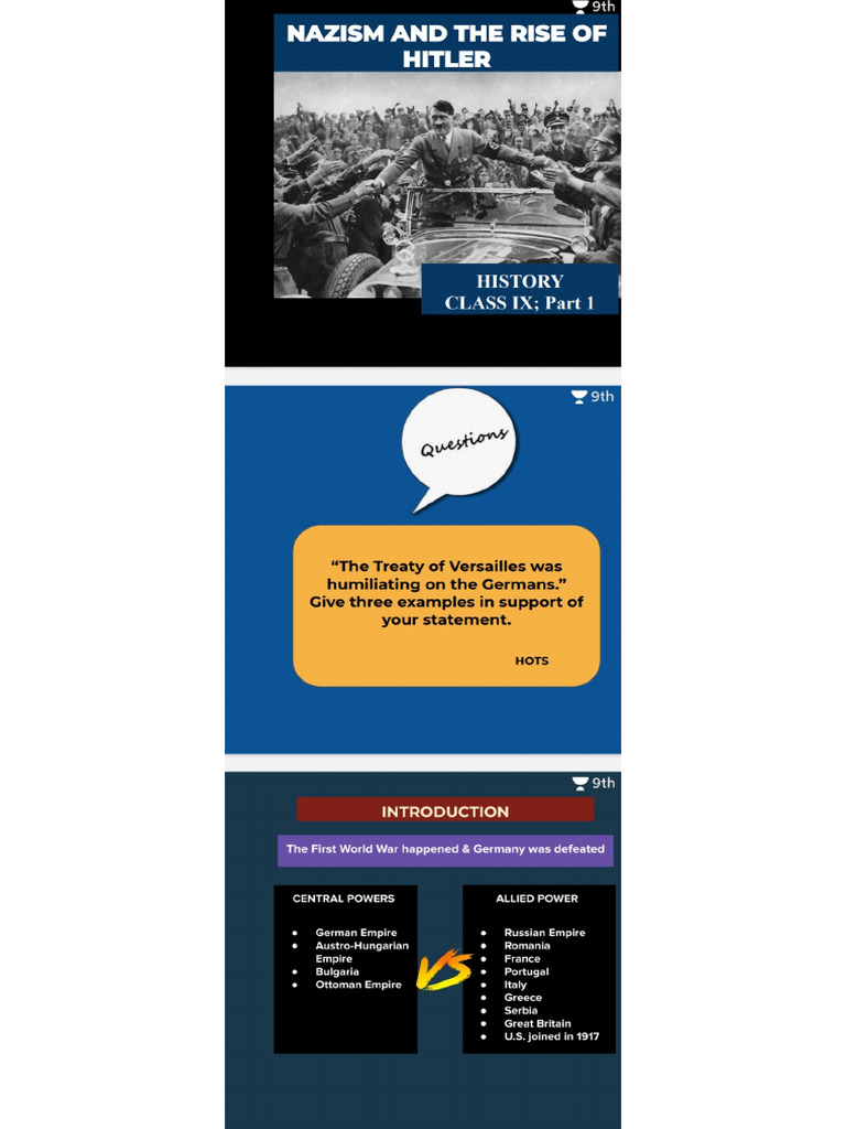 Nazism and Rise of Hitler Notes | PDF