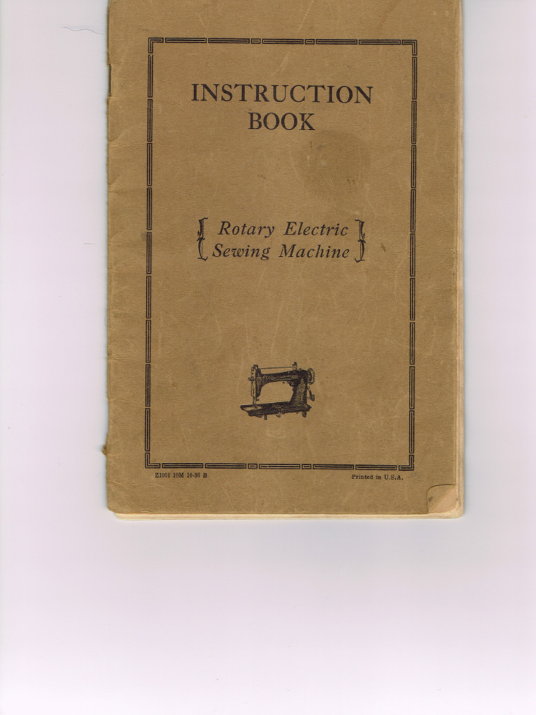Eldredge Improved Rotary B Sewing Machine Instruction Manual | PDF ...