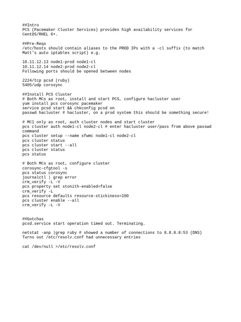Pcs Cluster Install | PDF | Teaching Methods & Materials | Computers