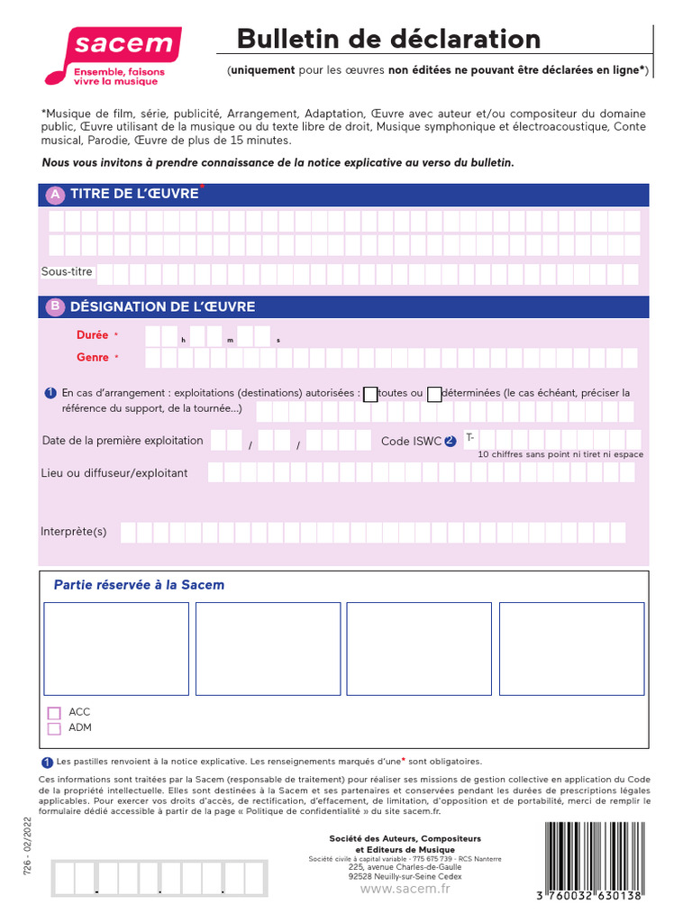 Sacem-726 02-2022 Adobe DC - 1 | PDF | Compositeurs