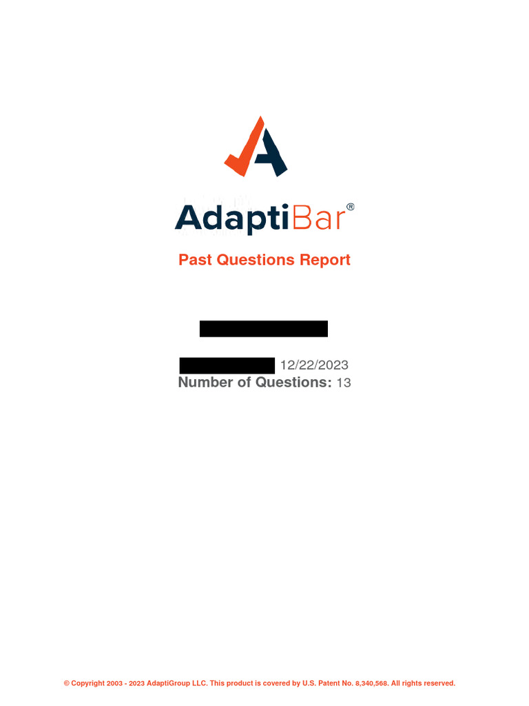 Adaptibar Question Explanations #2 - Redacted | PDF | Burden Of Proof ...