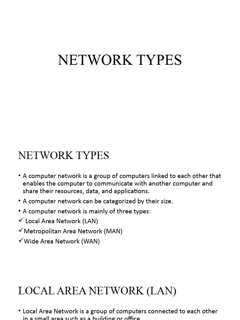 Chapter 2 - Network Types | Download Free PDF | Computer Network | Network Switch
