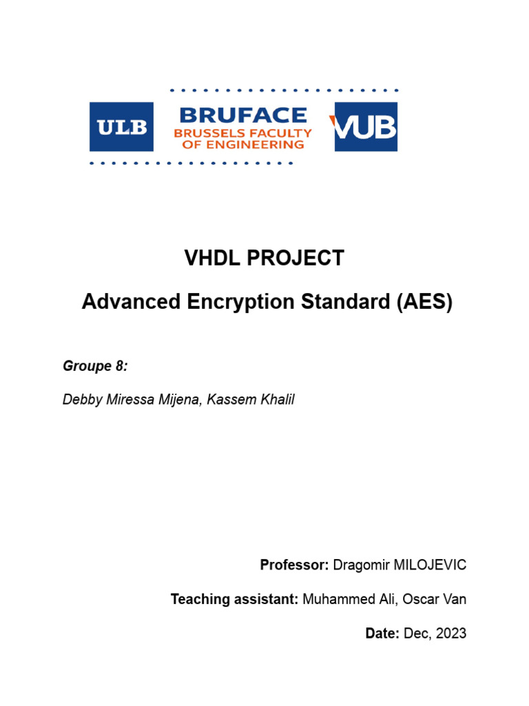 VHDL Aes Project | Download Free PDF | Field Programmable Gate Array | Cryptography