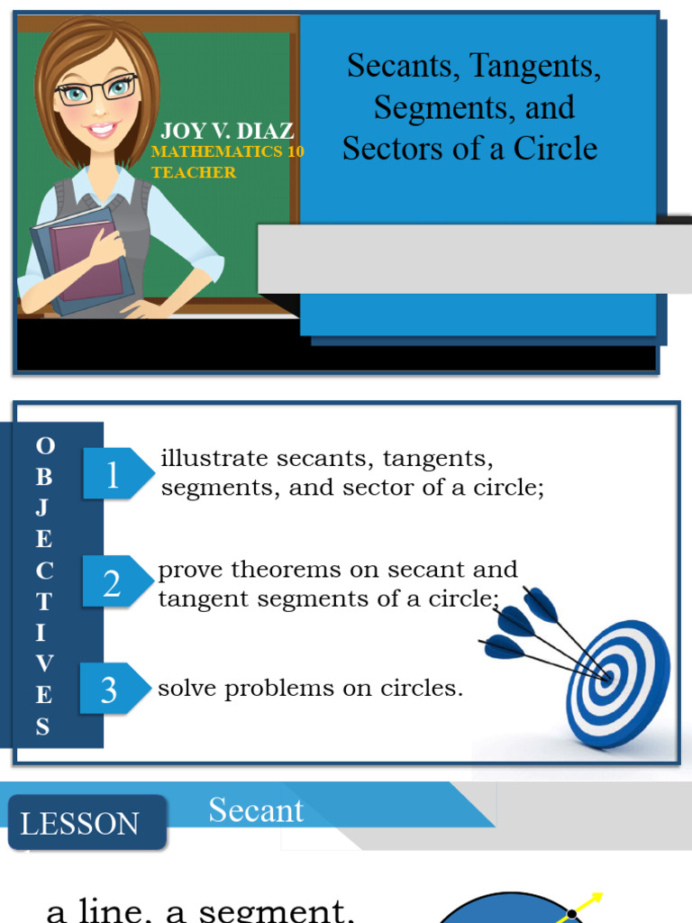Theorems On Tangent and Secant | PDF | Circle | Tangent