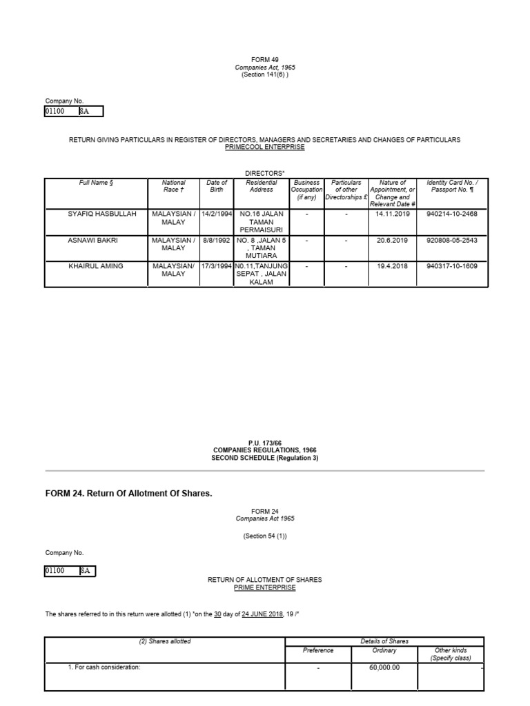 Form 49-Form 24 | PDF | Government | Government And Personhood