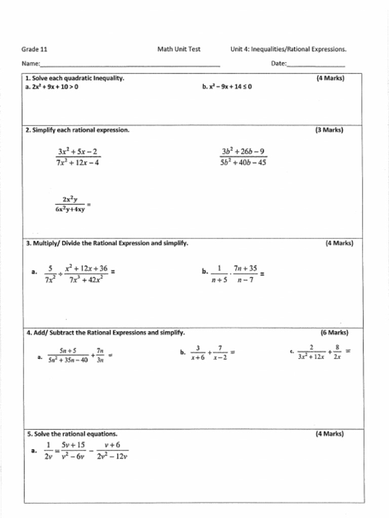 Grade 11 - Unit 4 Practice Test | PDF