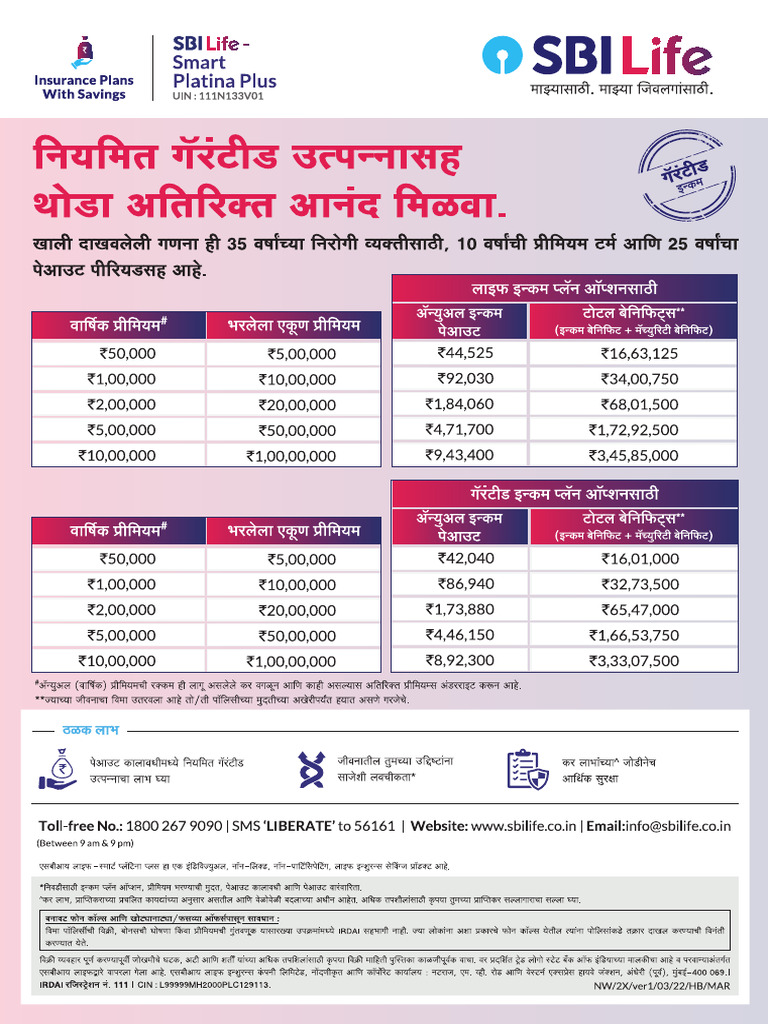 Smart Platina Plus - Hand Bill - Marathi | PDF
