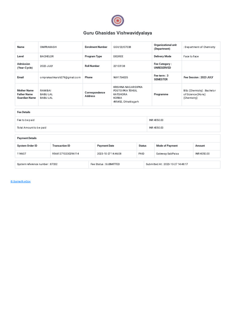Samarth Egov | PDF | Service Industries | Payments