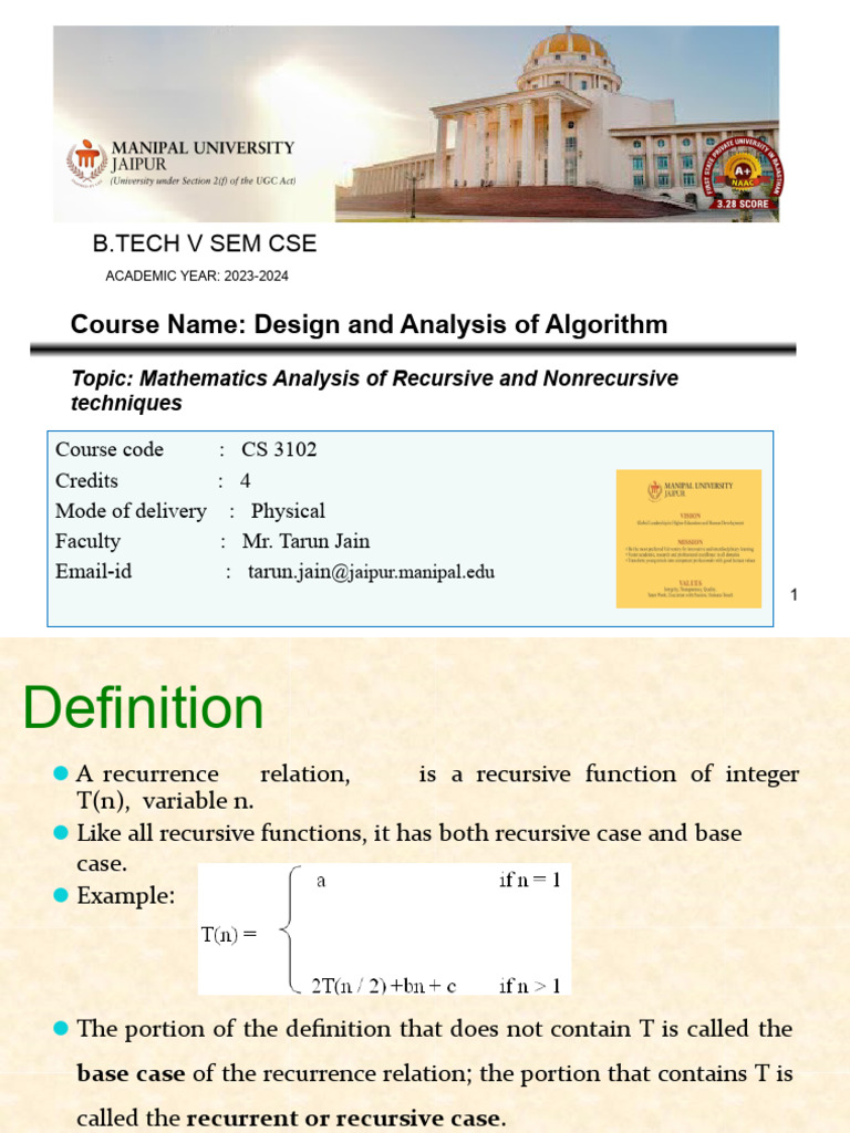 Mathematical Analysis of Recursive and NonRecursive Techniques | PDF ... Mathematical Analysis of Recursive and NonRecursive Techniques | PDF ...