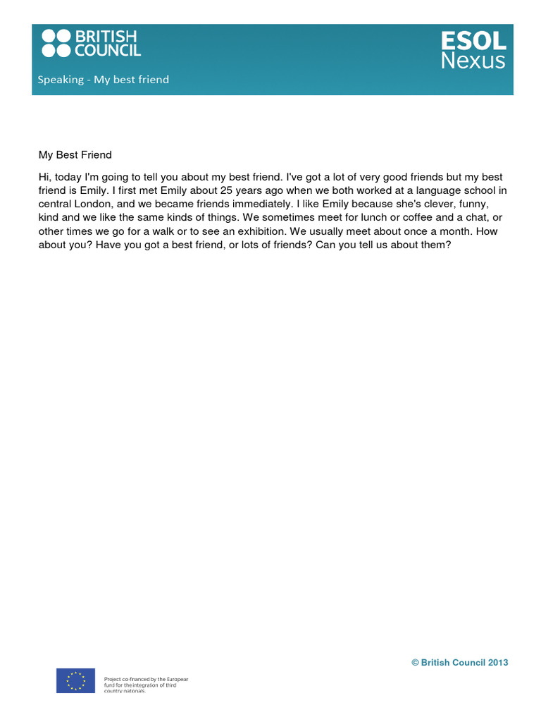 My Best Friend Script | PDF