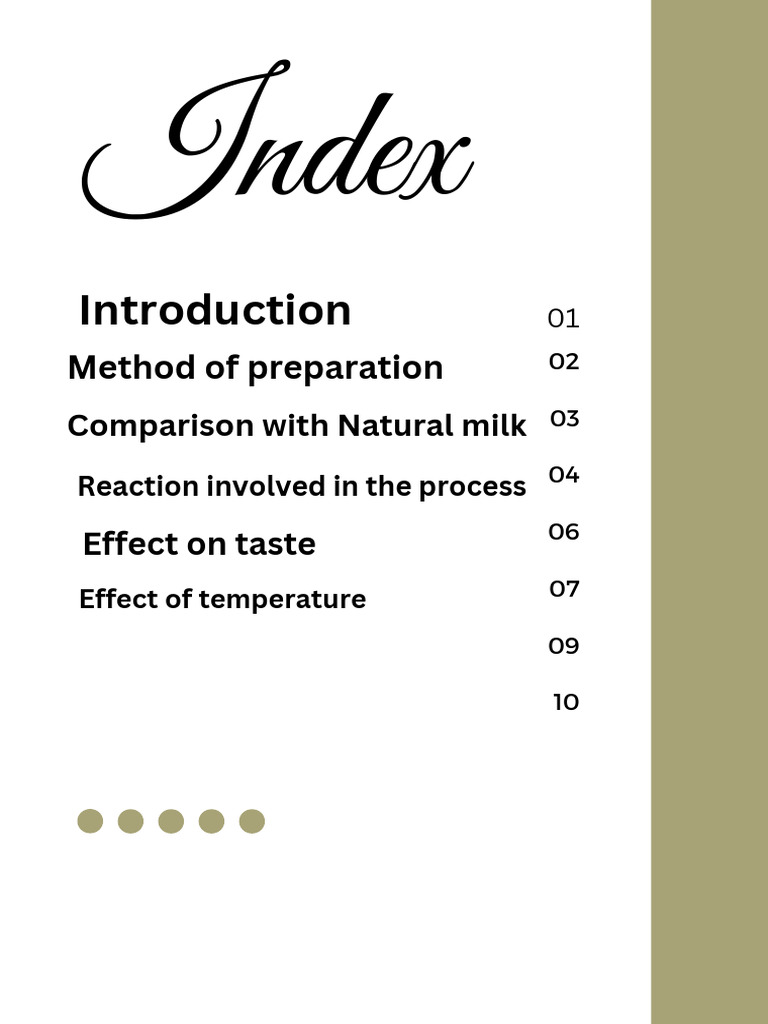 Index: Method of Preparation | PDF | Milk | Soy Milk