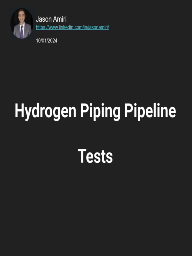 Hydrogen Piping Pipeline Tests | PDF | Leak | Mechanical Engineering