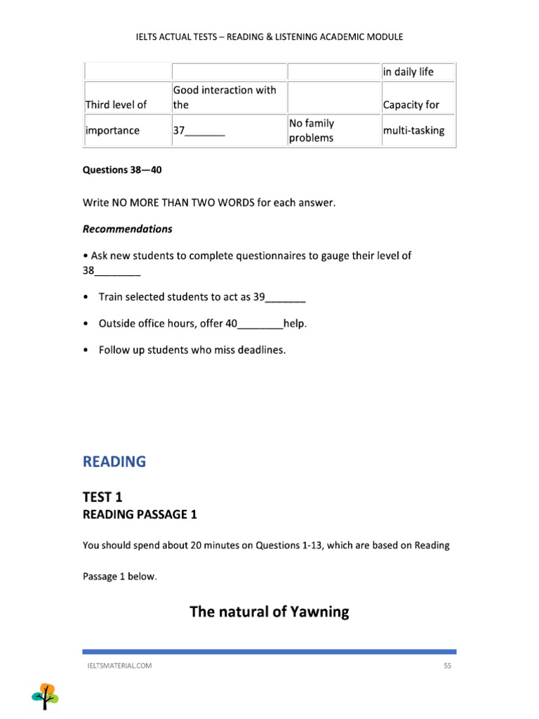 Reading Test | PDF