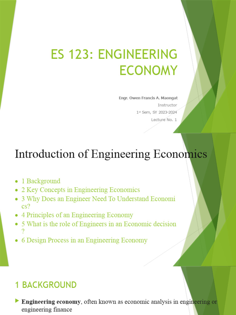 Introduction To Engineering Economy | PDF | Cost–Benefit Analysis | Economics