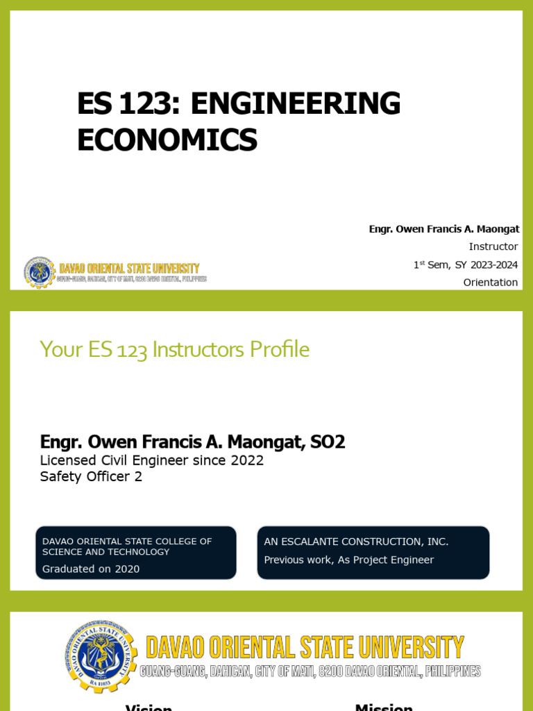 ES-123-Orientation | PDF | Engineering