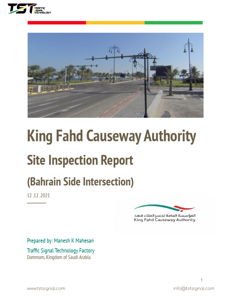 Modified KFCA Inspection Report | PDF | Traffic | Intersection (Road)