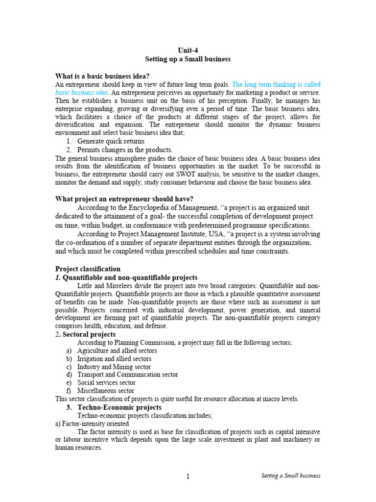 Small Business Setup Guide | PDF | Entrepreneurship | Feasibility Study