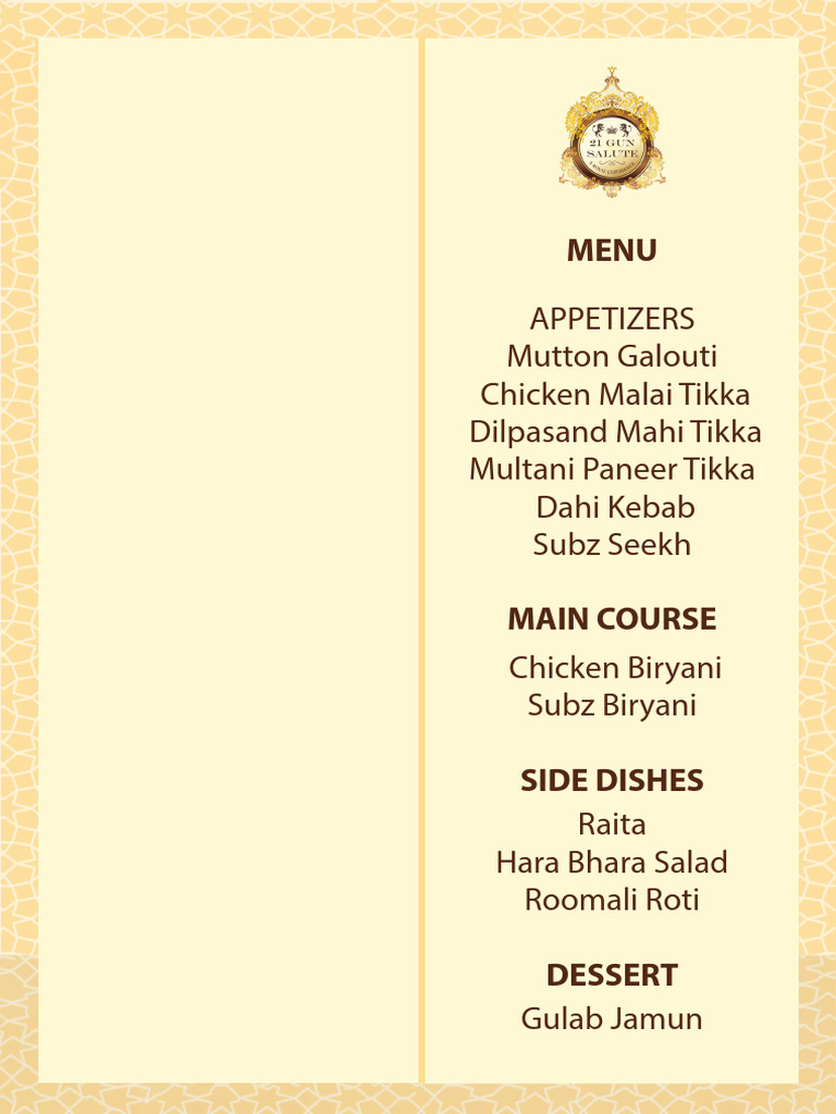 Islamabad Restaurant Menu 2023 | PDF