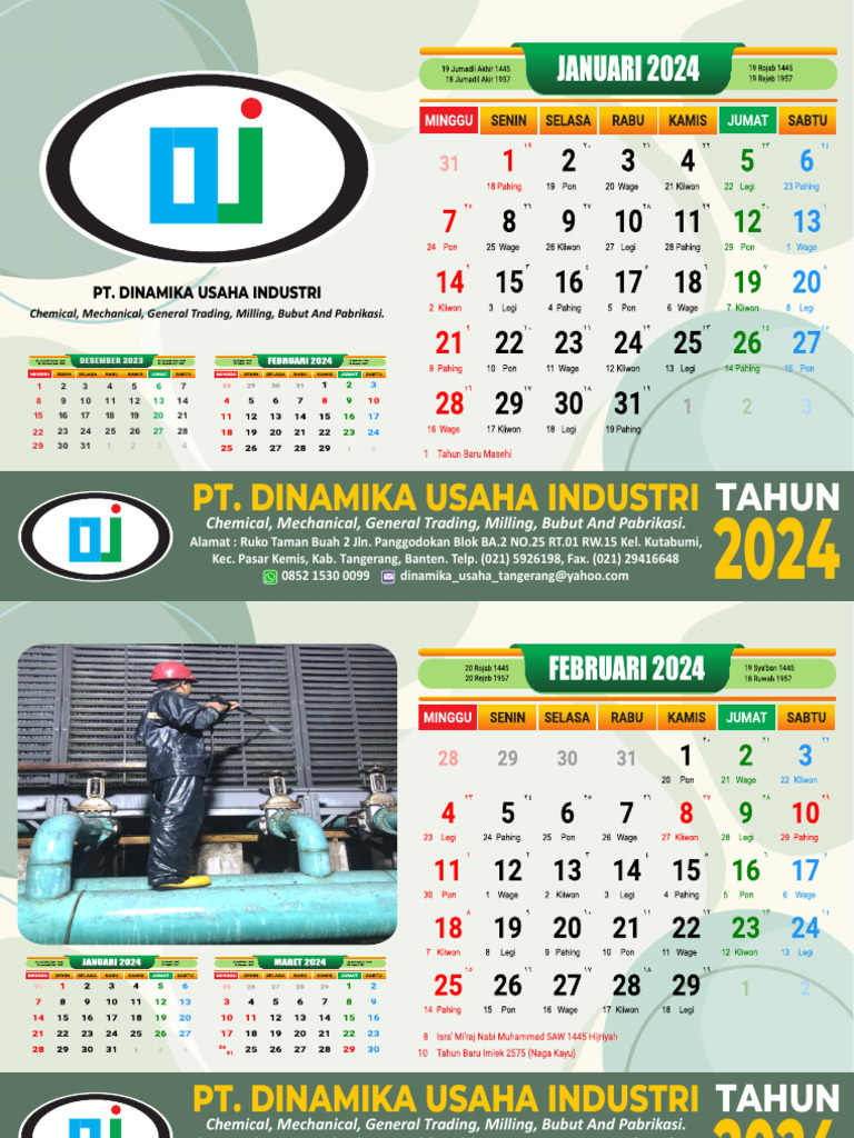 Kalender MEJA PT Dinamika Usaha 2024 | PDF