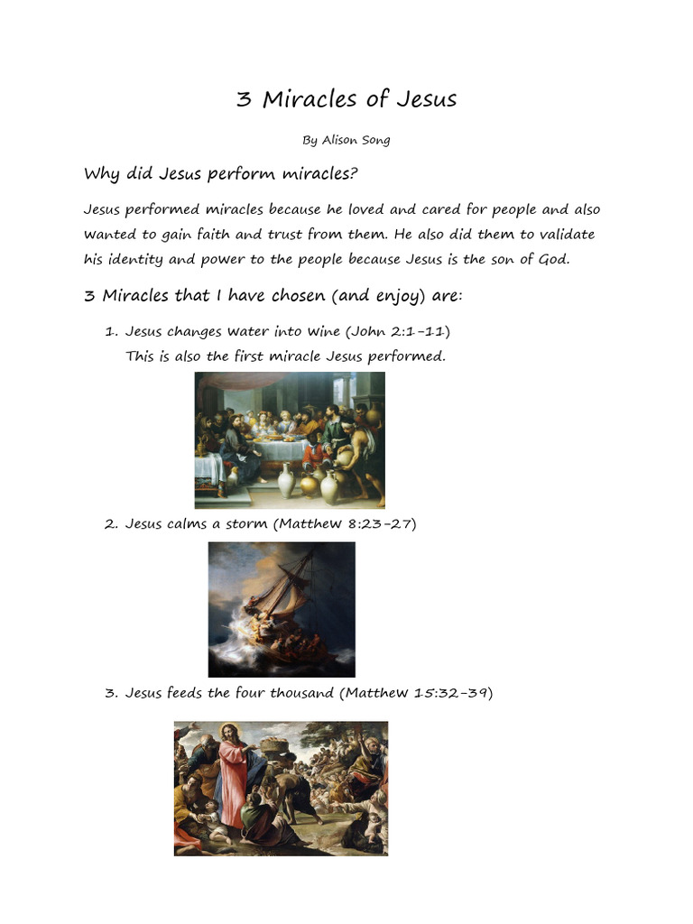 3 Miracles of Jesus | PDF