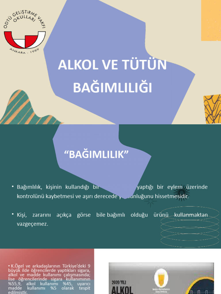 Alkol Ve Tütün Bağımlılığı | PDF