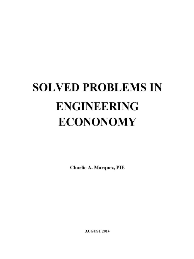 1im Engineering Economy The Course Material | PDF