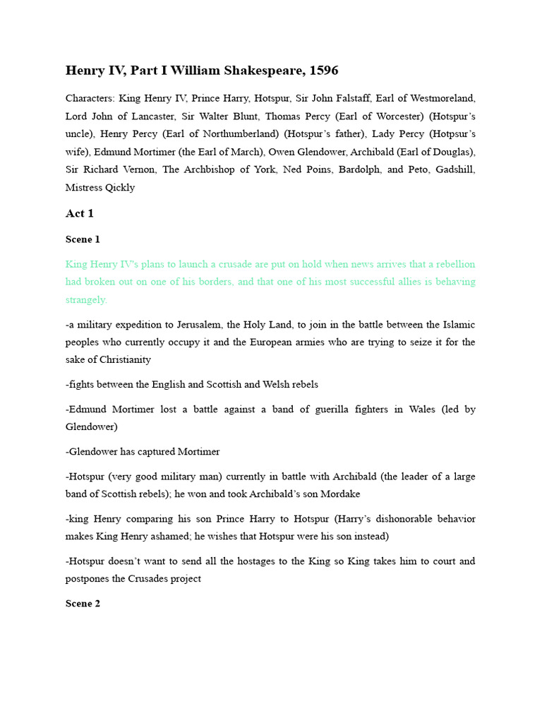 Henry IV | PDF | Henry Iv, Part 1