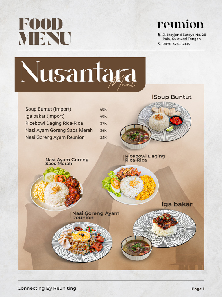 Reunion Menu | PDF