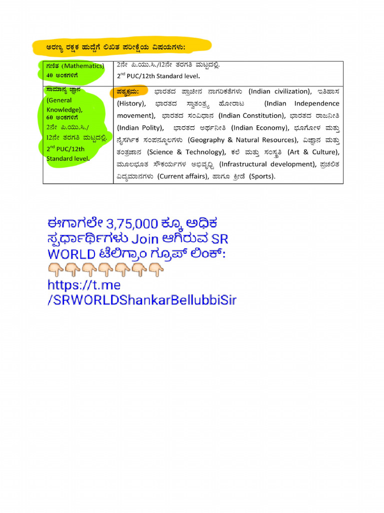 Forest Guard Syllabus-2023.!! | PDF