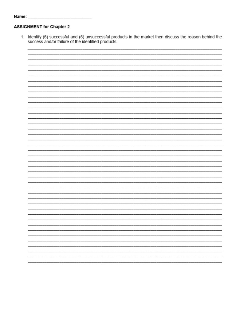 ASSIGNMENT For Chapter 2 | PDF