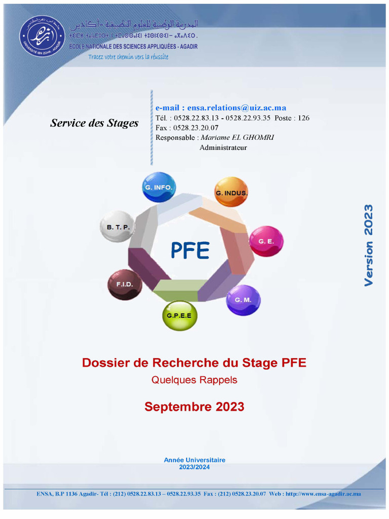Dossier Recherche Stage PFE 2024 | PDF