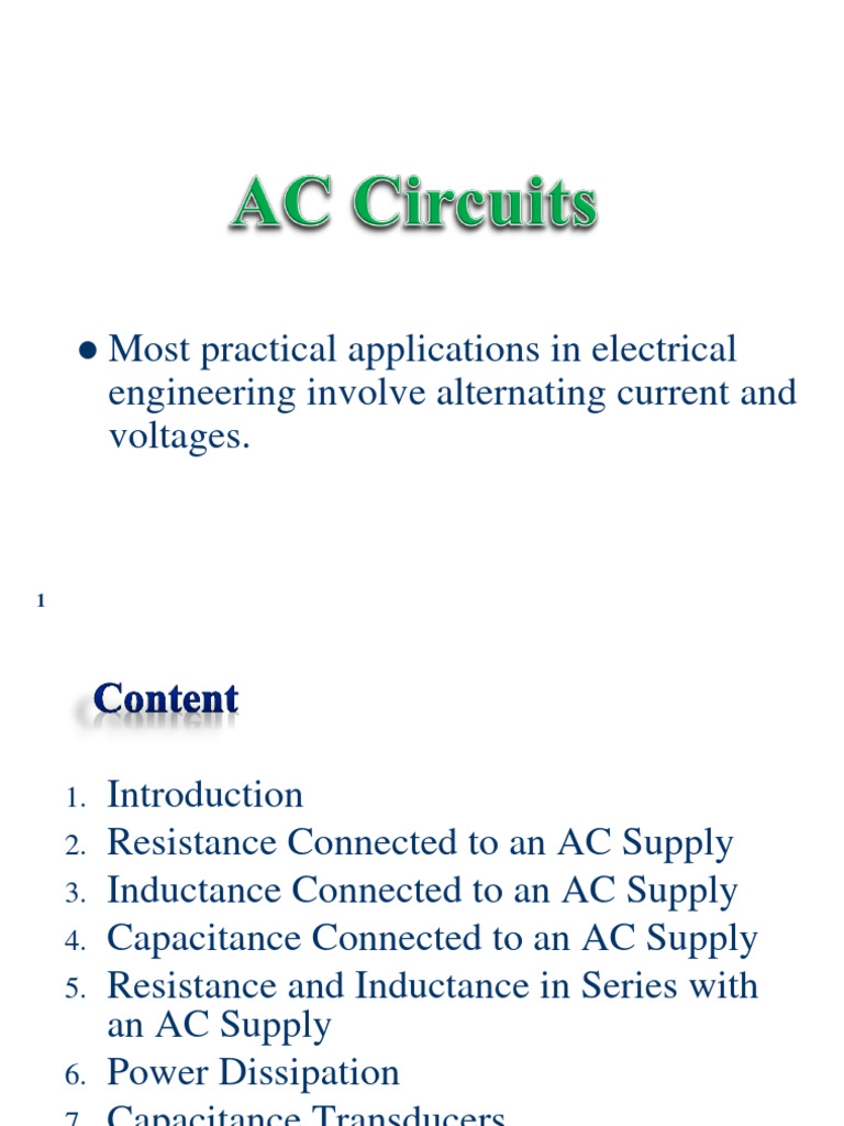 Unit2 AC Circuits | PDF | Alternating Current | Capacitor