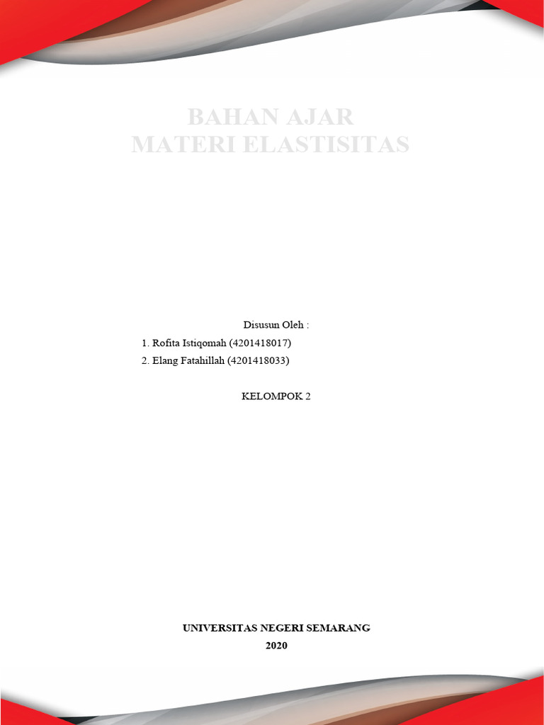 Kelompok 2-Bahan Ajar Materi Elastisitas | PDF