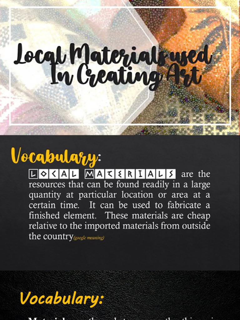 Local Materials | PDF