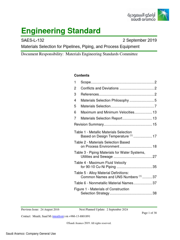 Saes L 132 | PDF | Stainless Steel | Pipe (Fluid Conveyance)