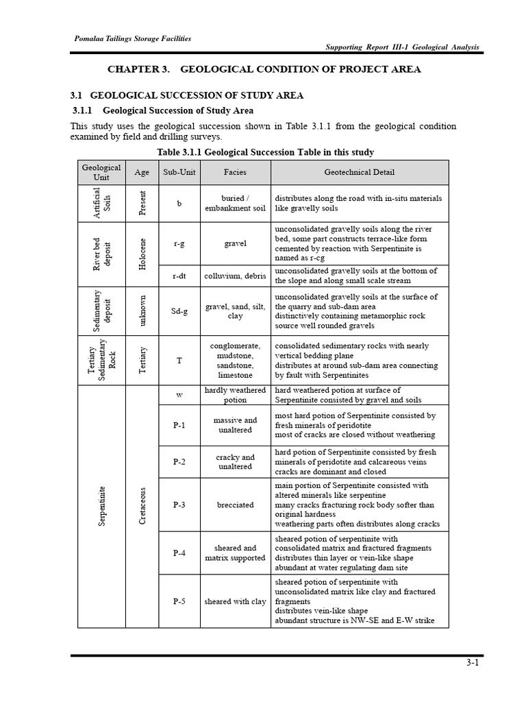 Geologi table | PDF | Sedimentary Rock | Geology