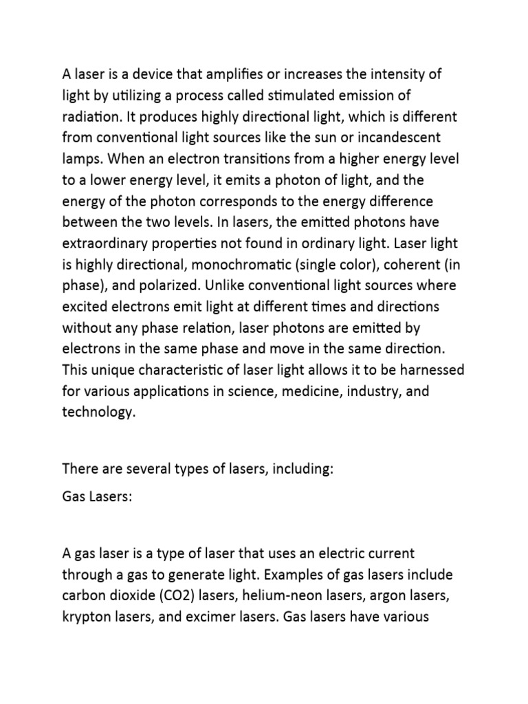 Lasers | PDF | Laser | Laser Diode