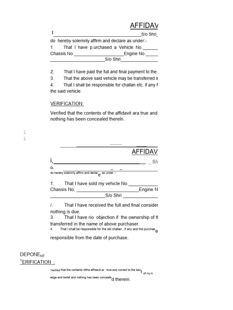 Form 29-30 Sale Purchase (1) .Pdf2 | PDF | Affidavit | Common Law