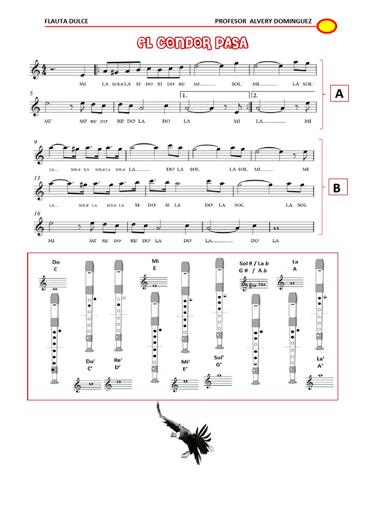 Condor Pasa Parte 1-Flauta-Crr | PDF